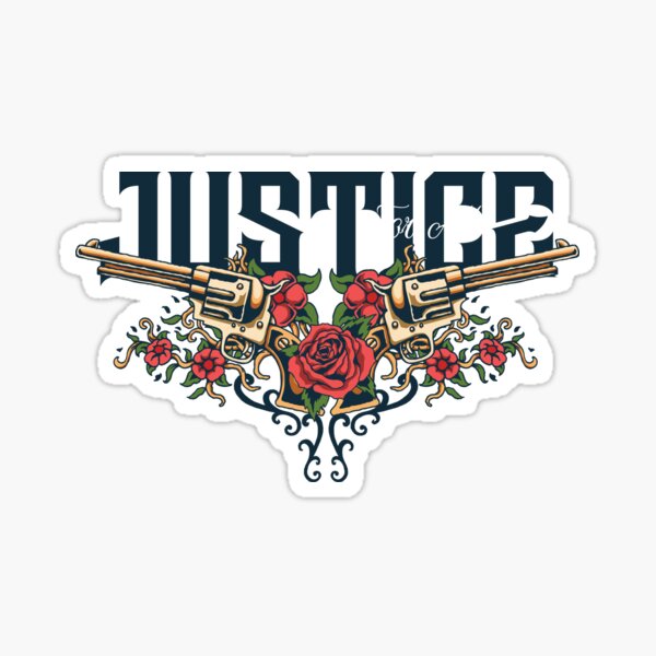 "Revolving Rose Justice" Sticker for Sale by RadCoolguy | Redbubble