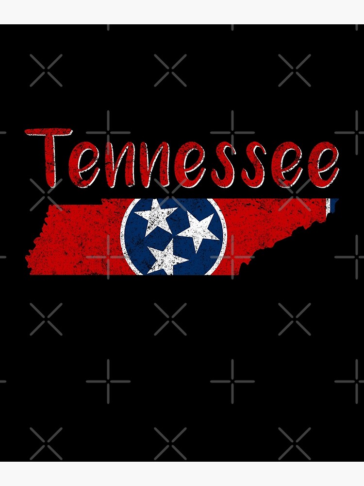 "Tennessee State Flag Patriotic State Shaped" Poster for Sale by ...
