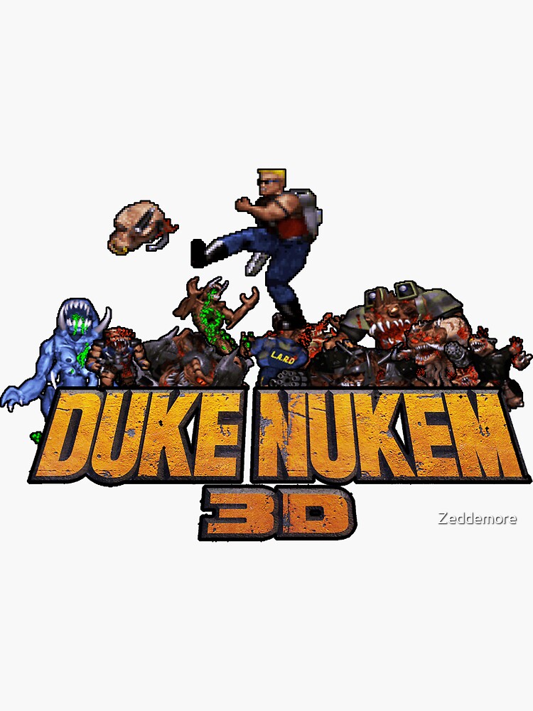 "Duke Nukem 3D" Sticker for Sale by Zeddemore | Redbubble