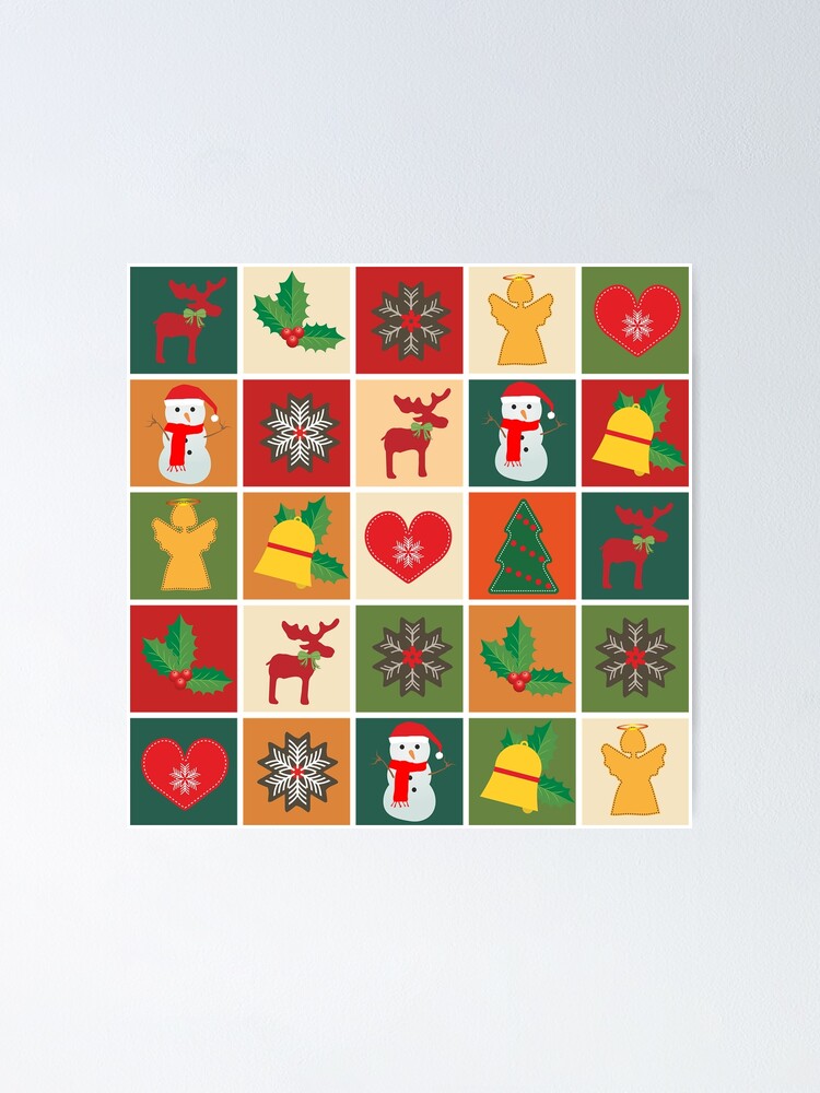 "Christmas Collage" Poster for Sale by FrankieCat | Redbubble