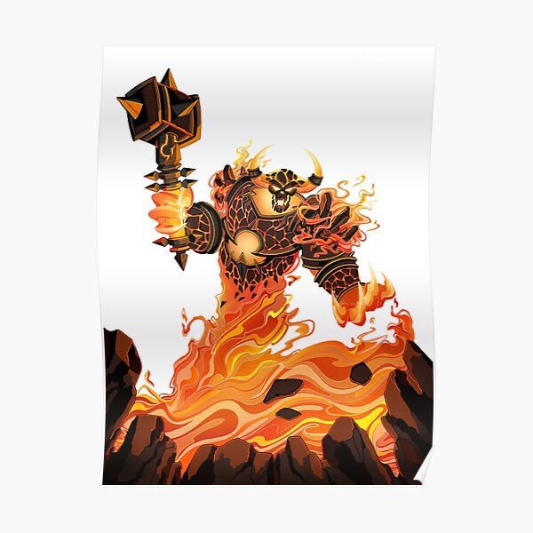 "Ragnaros.v2" Poster by Emahrii | Redbubble