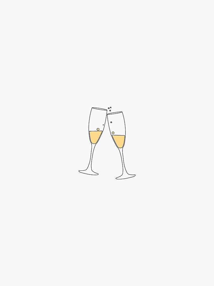 "champaign" Sticker for Sale by emilystotts5 | Redbubble