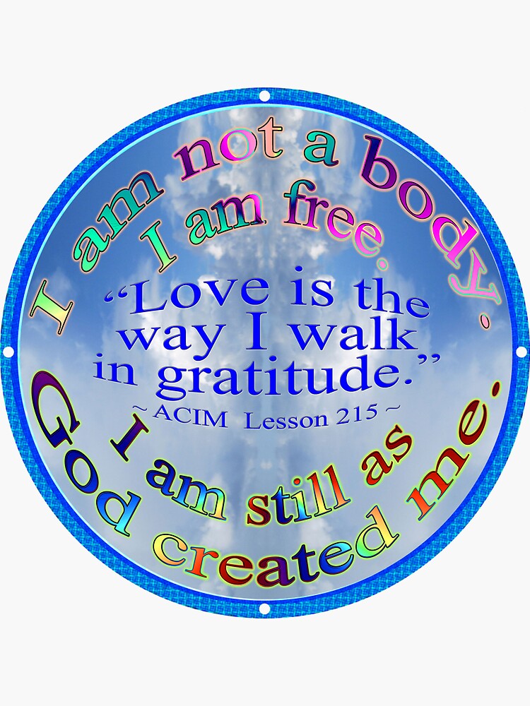 "ACIM Review Lesson 215" Sticker for Sale by ACIM-LOVE | Redbubble