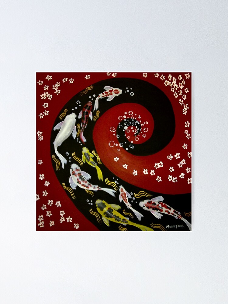 "Koi Fish Swirl." Poster by artthatspeaks | Redbubble
