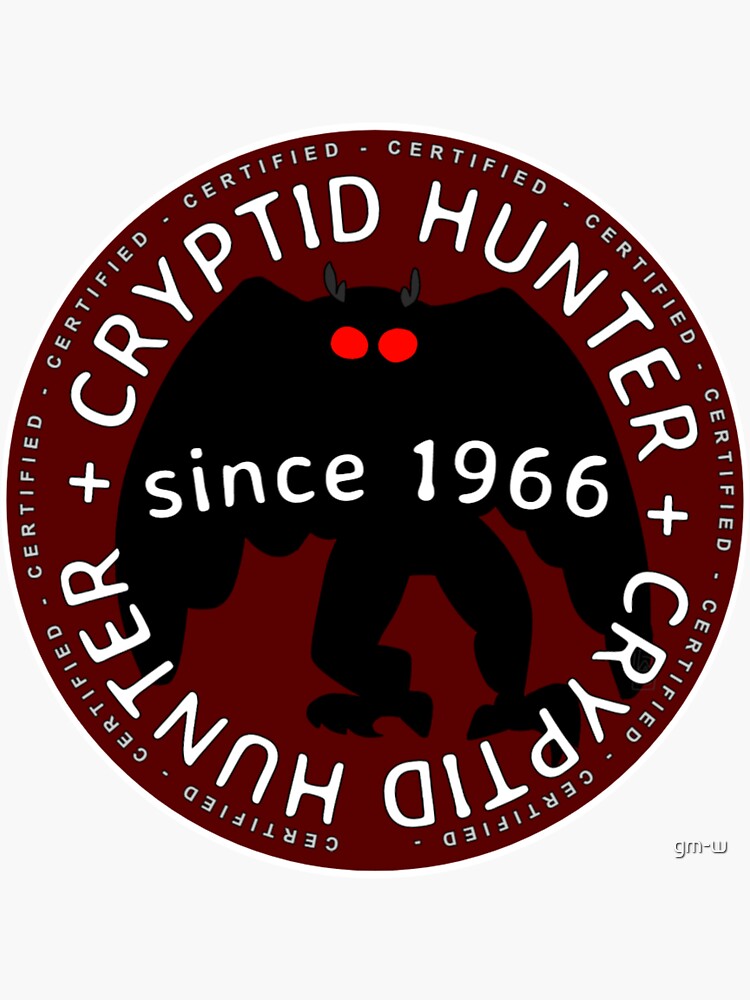 "Certified Cryptid Hunter" Sticker for Sale by gm-w | Redbubble