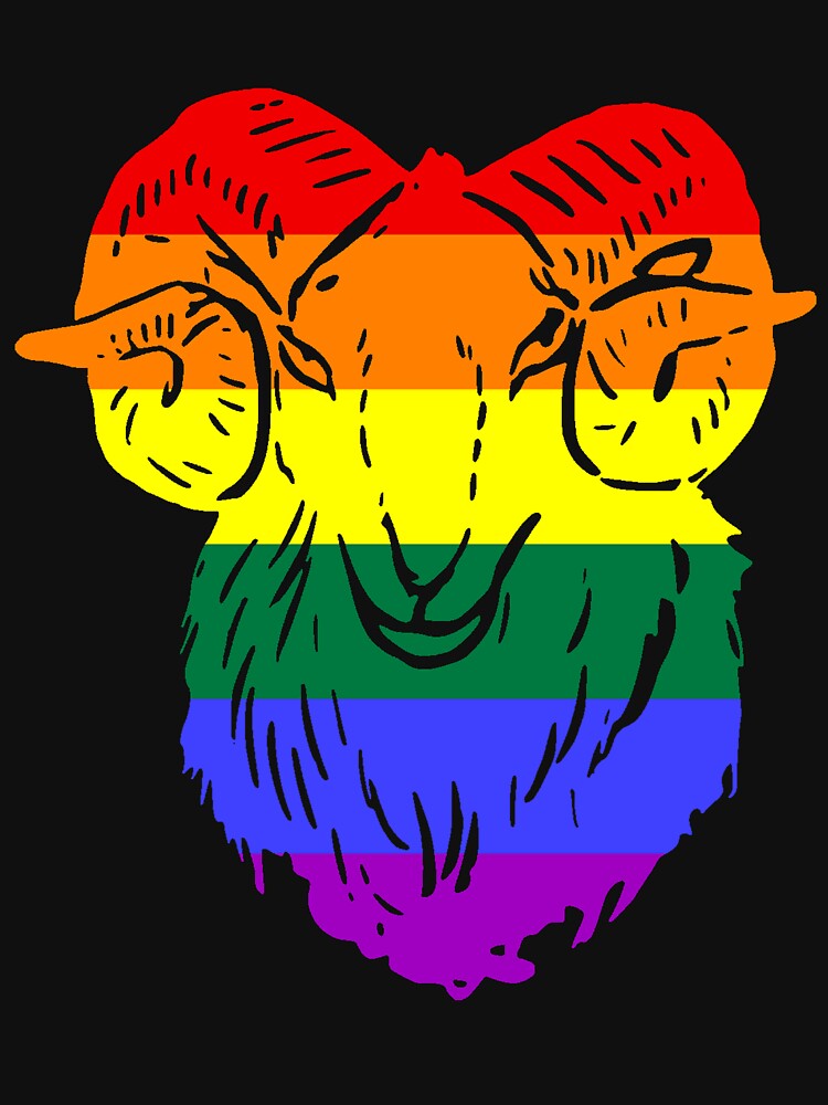 "Goat Gay Pride LGBT Flag Gift" T-shirt by Kiwi-Tienda2017 | Redbubble