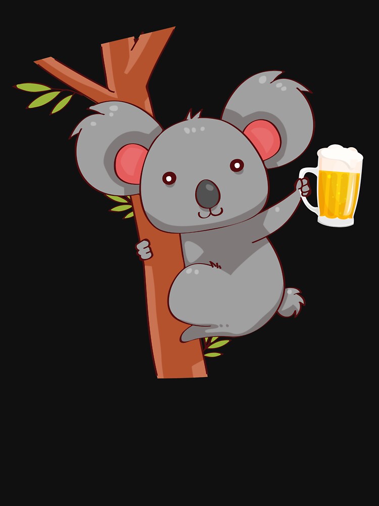 "Koala Beer Drinking T Shirt Funny Beer Day Shirt" T-shirt by chihai ...