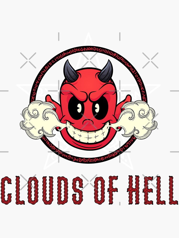 "Vaping Devil - Clouds Of Hell" Sticker by anziehend | Redbubble