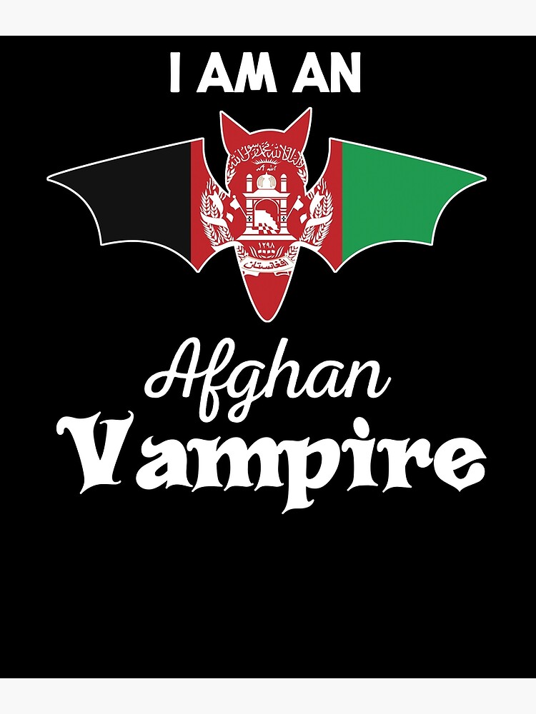 "Vampire Afghanistan Flag Halloween " Poster for Sale by countryflags ...