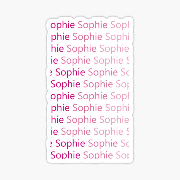 "Sophie" Sticker for Sale by Shalomjoy | Redbubble