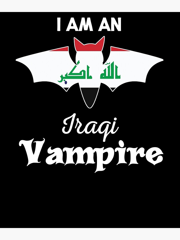 "Vampire Iraq Flag Halloween " Poster for Sale by countryflags | Redbubble