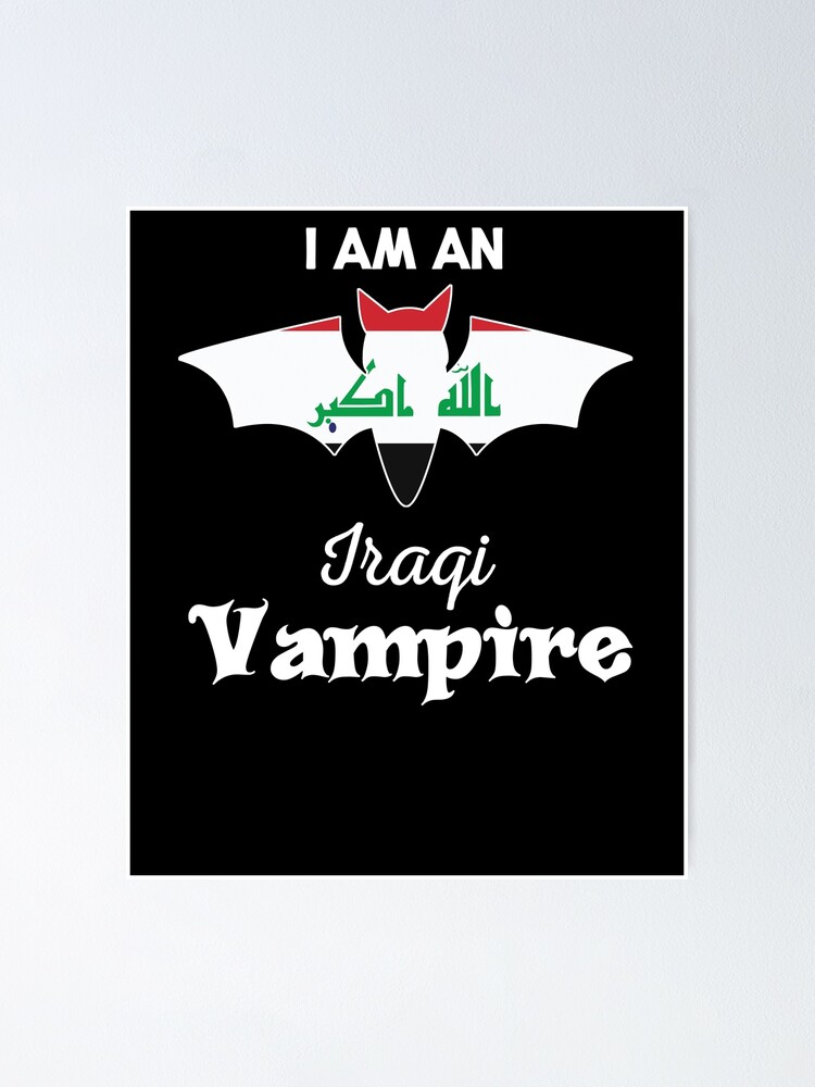 "Vampire Iraq Flag Halloween " Poster for Sale by countryflags | Redbubble