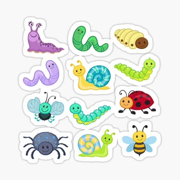 "Big Bundle set. Bugs clipart, Cute Bugs." Sticker for Sale by Sandytov ...