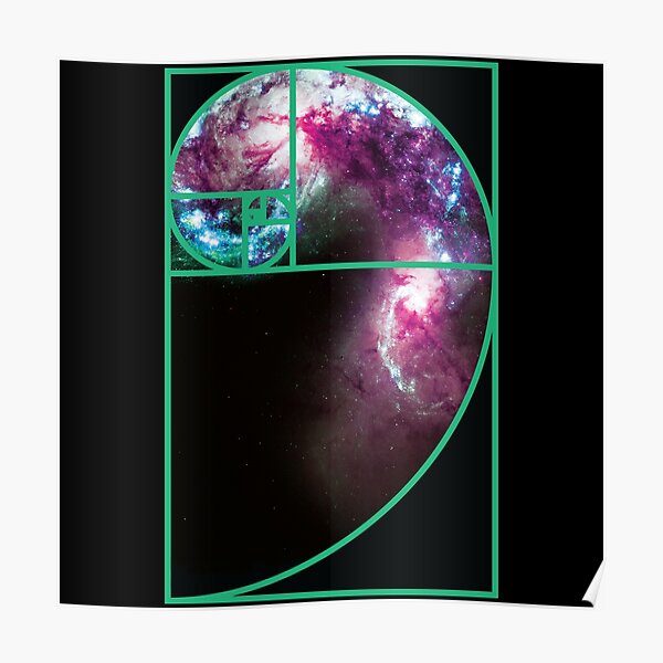 "Fibonacci Spiral Galaxy" Poster by GalacticMantra | Redbubble