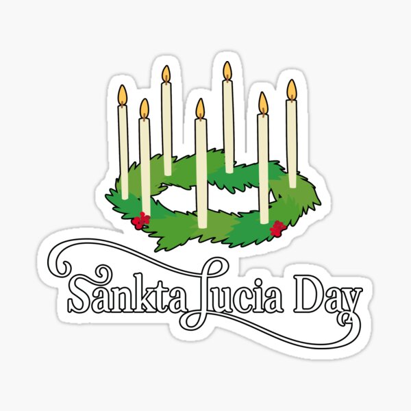 "Sankta Lucia Day Day Candle Wreath Christmas" Sticker for Sale by ...