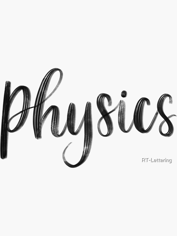 Pegatina «Física - Carpeta / Carpeta» de RT-Lettering | Redbubble