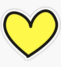 Yellow Heart Stickers | Redbubble