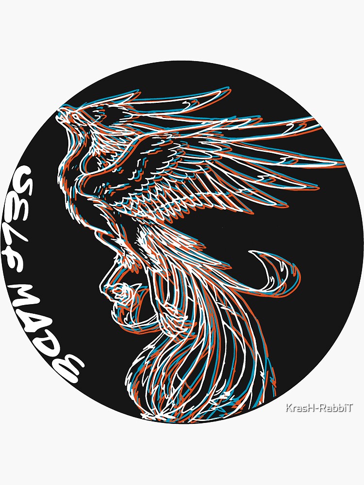 "Self Made Pheonix" Sticker by KrasH-RabbiT | Redbubble