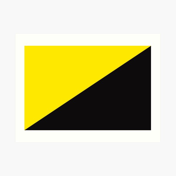 "Ancap flag black and yellow Anarchocapitalism flag (Real printed ...