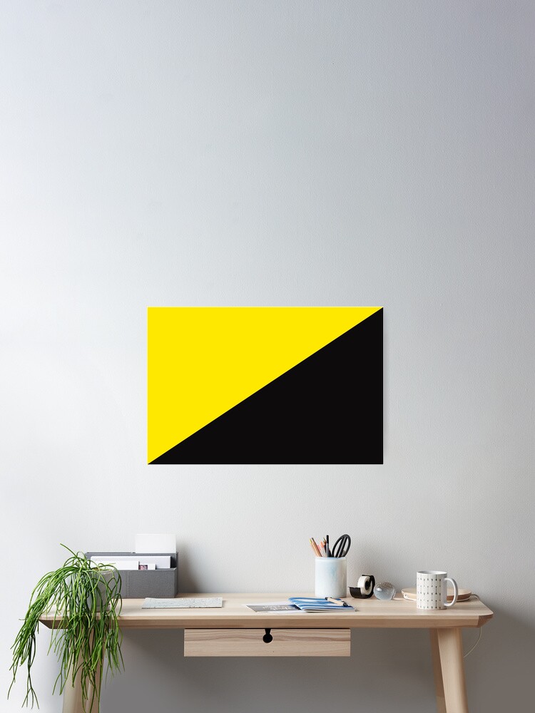 "Ancap flag black and yellow Anarchocapitalism flag (Real printed ...