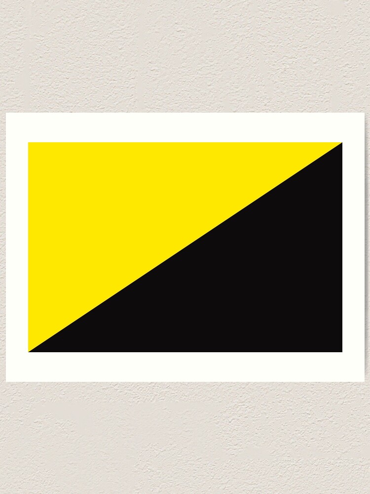 "Ancap flag black and yellow Anarchocapitalism flag (Real printed ...