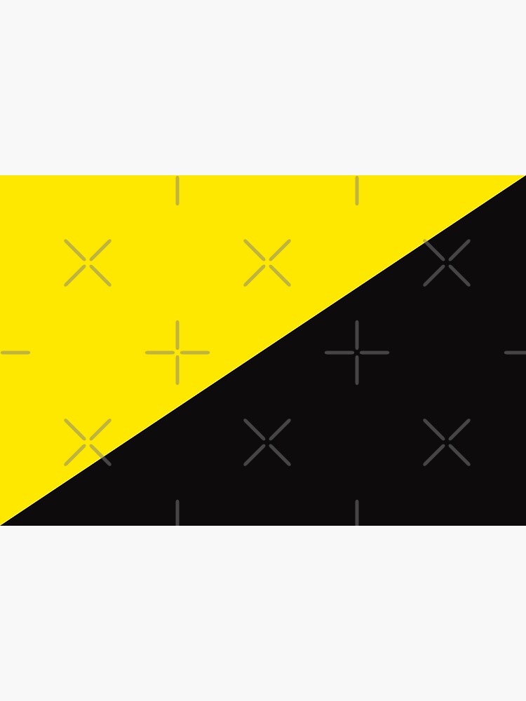 "Ancap flag black and yellow Anarchocapitalism flag (Real printed ...