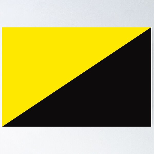 "Ancap flag black and yellow Anarchocapitalism flag (Real printed ...