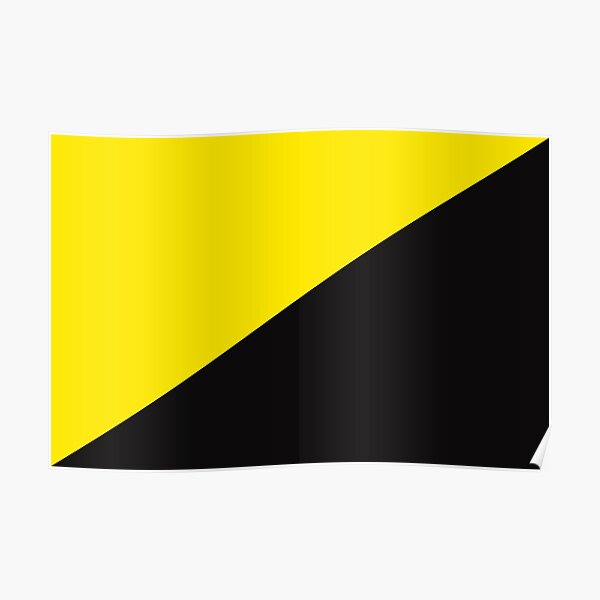 "Ancap flag black and yellow Anarchocapitalism flag (Real printed ...