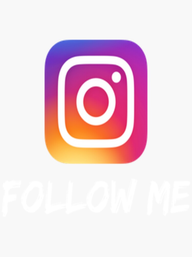 "FOLLOW ME TEE, INSTA" Sticker for Sale by sigroup | Redbubble