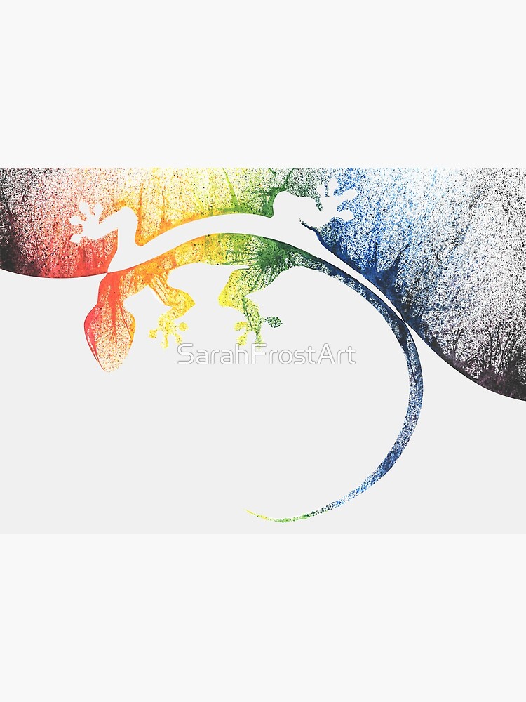 "Rainbow Gecko, Light" Art Print for Sale by SarahFrostArt | Redbubble