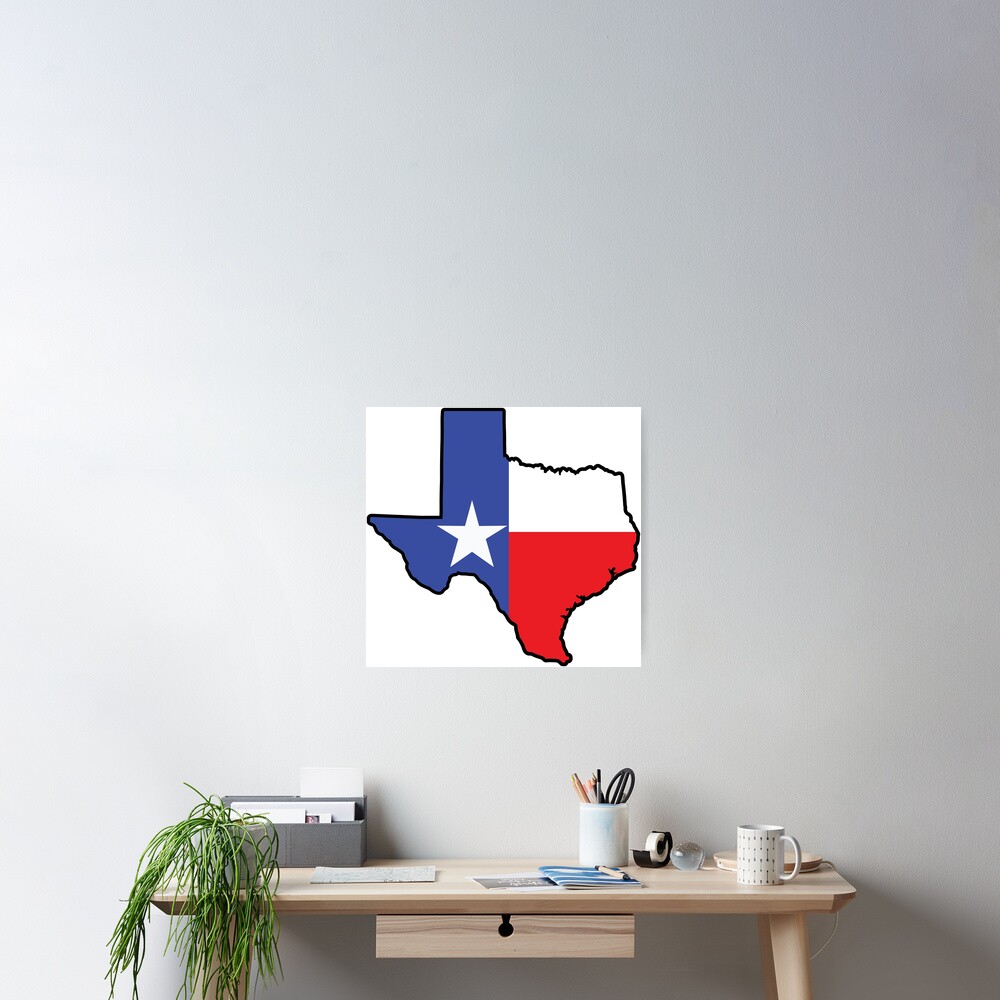 "Texas Flag Texas Shape" Poster for Sale by richdelux | Redbubble