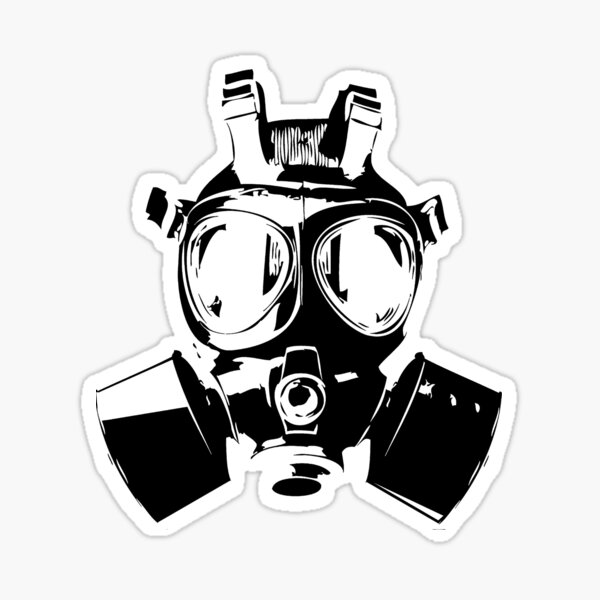 "Gas mask" Sticker by sbrahimi | Redbubble
