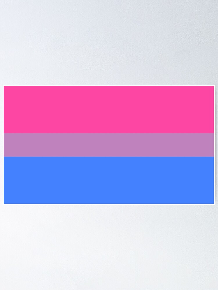 "Neon Pastel Bisexual Pride Flag" Poster by Saytenn | Redbubble