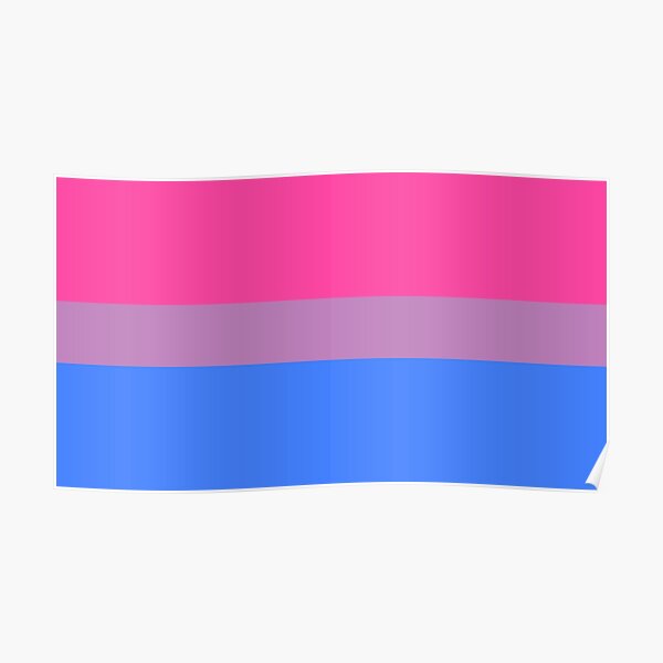 "Neon Pastel Bisexual Pride Flag" Poster by Saytenn | Redbubble