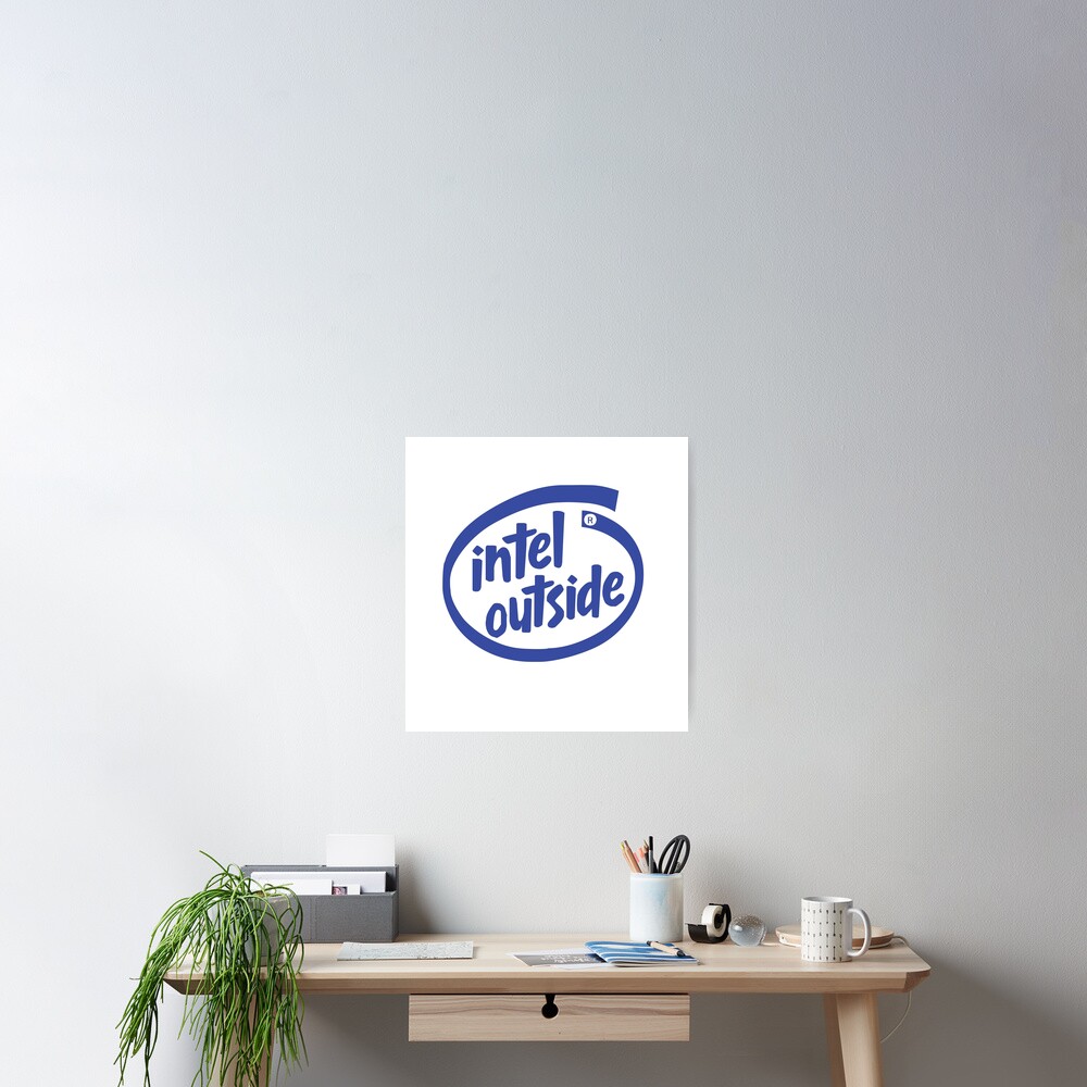 "Freaky Logo - Intel Outside" Poster by cadcamcaefea | Redbubble