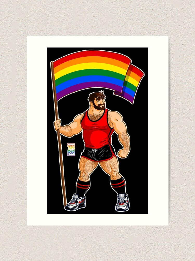 "ADAM LIKES PRIDE FLAG - RED OUTFIT" Art Print for Sale by bobobear ...