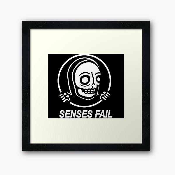 "senses fail skull" Framed Art Print for Sale by nuwandas | Redbubble