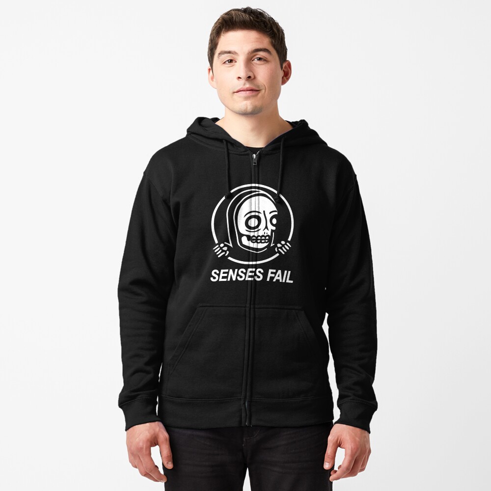 "senses fail skull" Zipped Hoodie for Sale by nuwandas | Redbubble