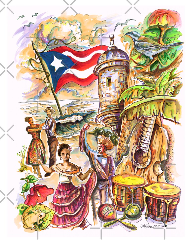 "Patria - Puerto Rican Flag" Kids T-Shirt for Sale by obedtheartist ...