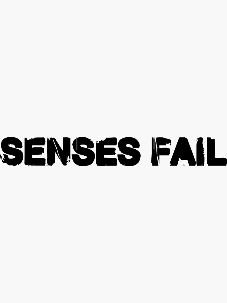 "senses fail logo" Sticker for Sale by nuwandas | Redbubble