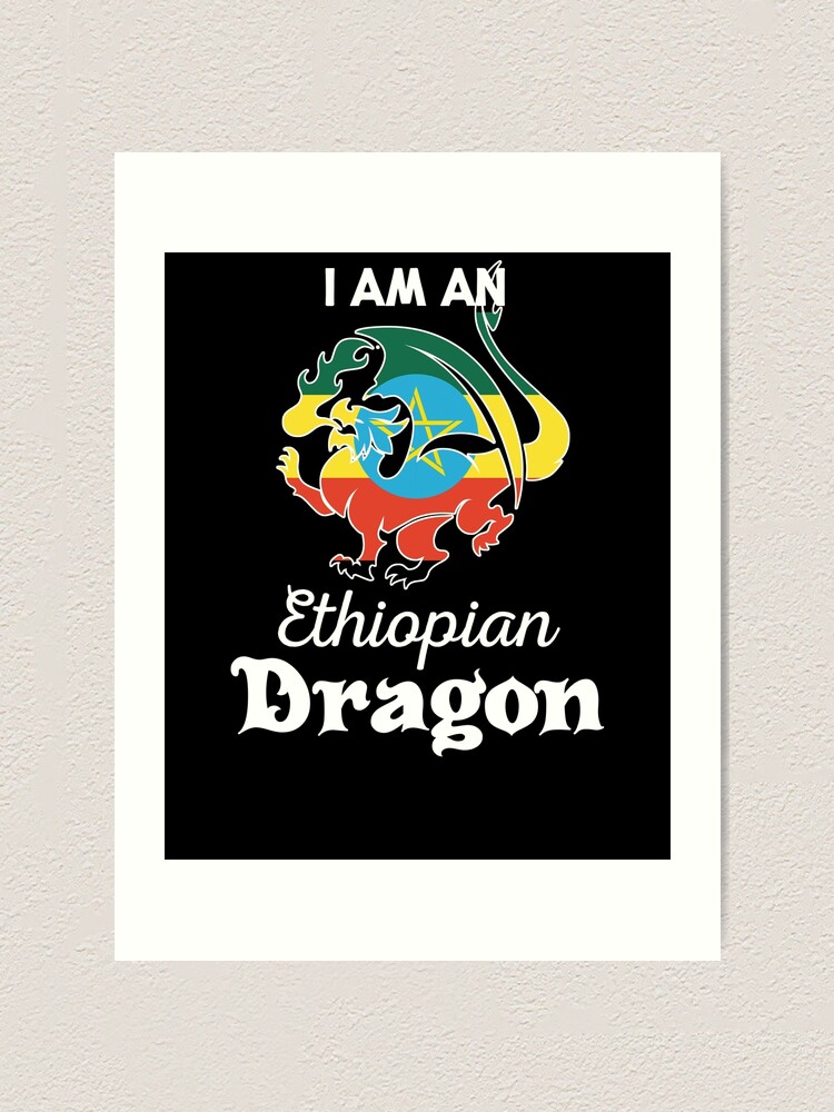 "Dragon Ethiopian Flag Ethiopia " Art Print by countryflags | Redbubble