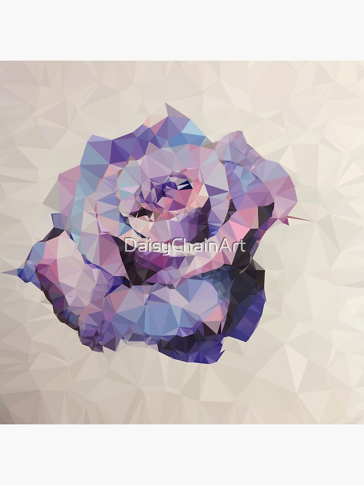 "Low Poly Rose" Sticker for Sale by DaisyChainArt | Redbubble
