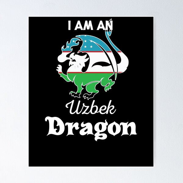 "Dragon Uzbek Flag Uzbekistan " Poster for Sale by countryflags | Redbubble