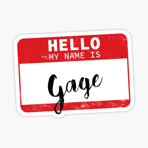 Gage Stickers | Redbubble