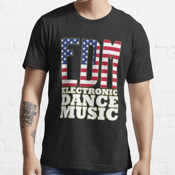 "USA Flag EDM Festival" T-shirt for Sale by melsens | Redbubble ...