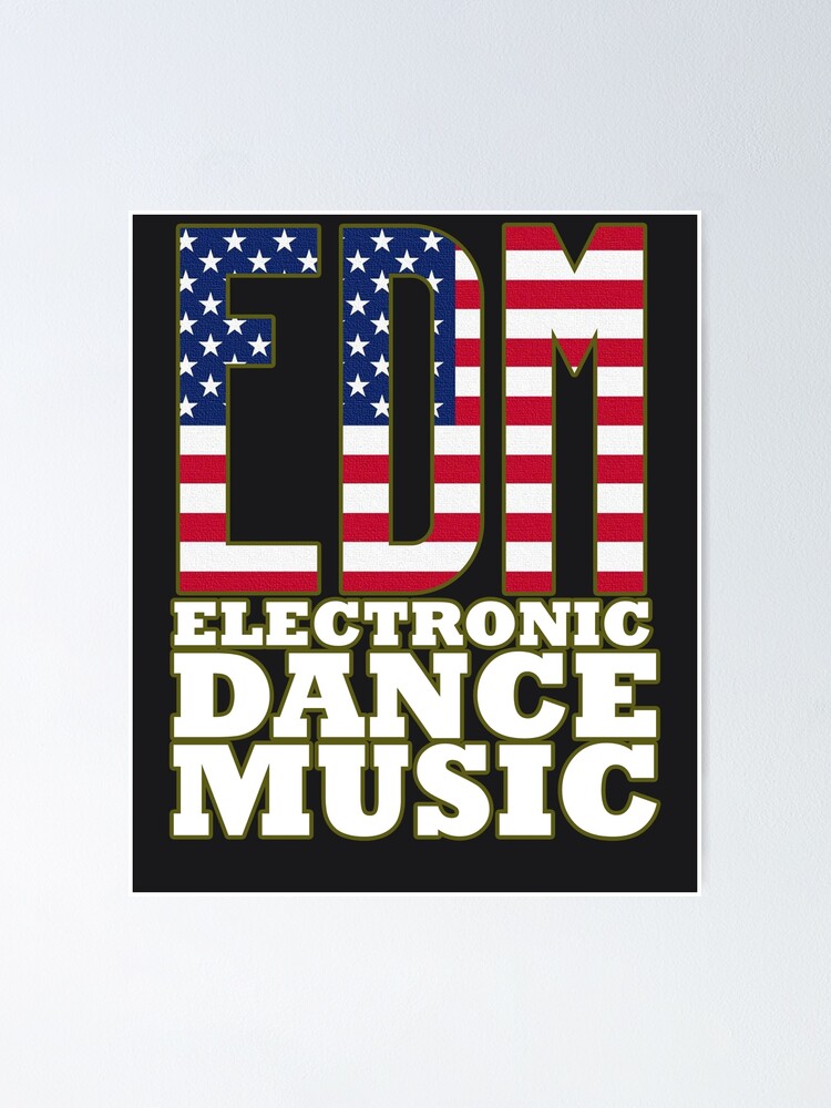 "USA Flag EDM Festival" Poster for Sale by melsens | Redbubble