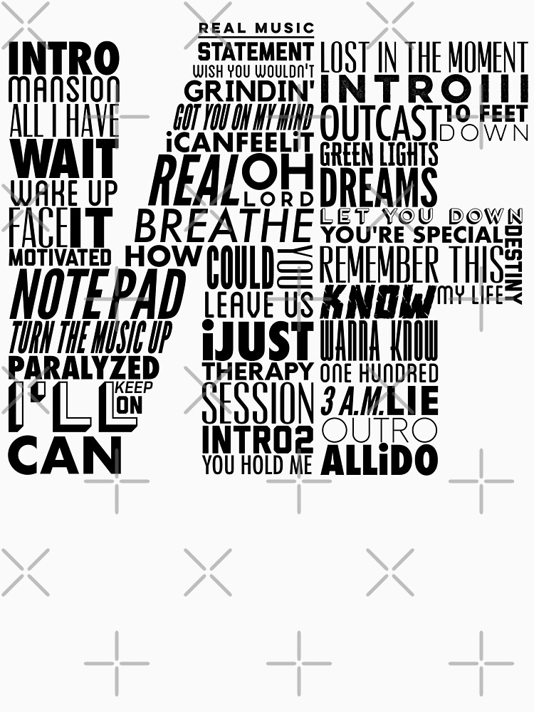 "NF - Word Collaboration Design " T-shirt for Sale by TheDFDesigns ...