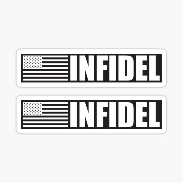 American Flag Infidel Stickers | Redbubble