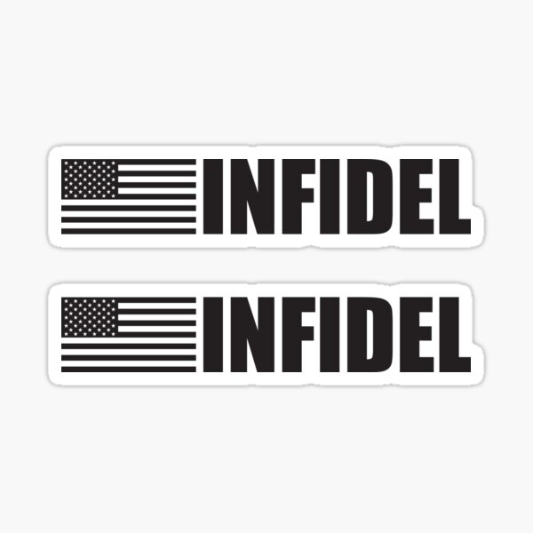 American Flag Infidel Stickers | Redbubble