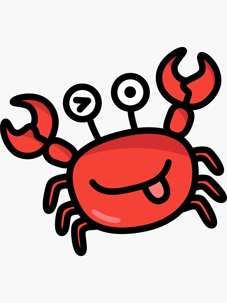 "Silly Crab" Sticker by mahou | Redbubble